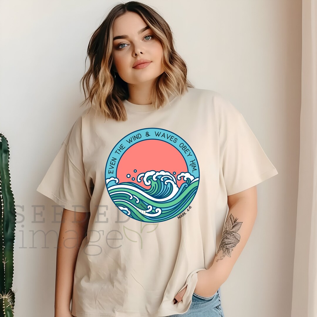 Even the Wind and Waves Obey Him - SVG, Christian Summer Beach Design ...