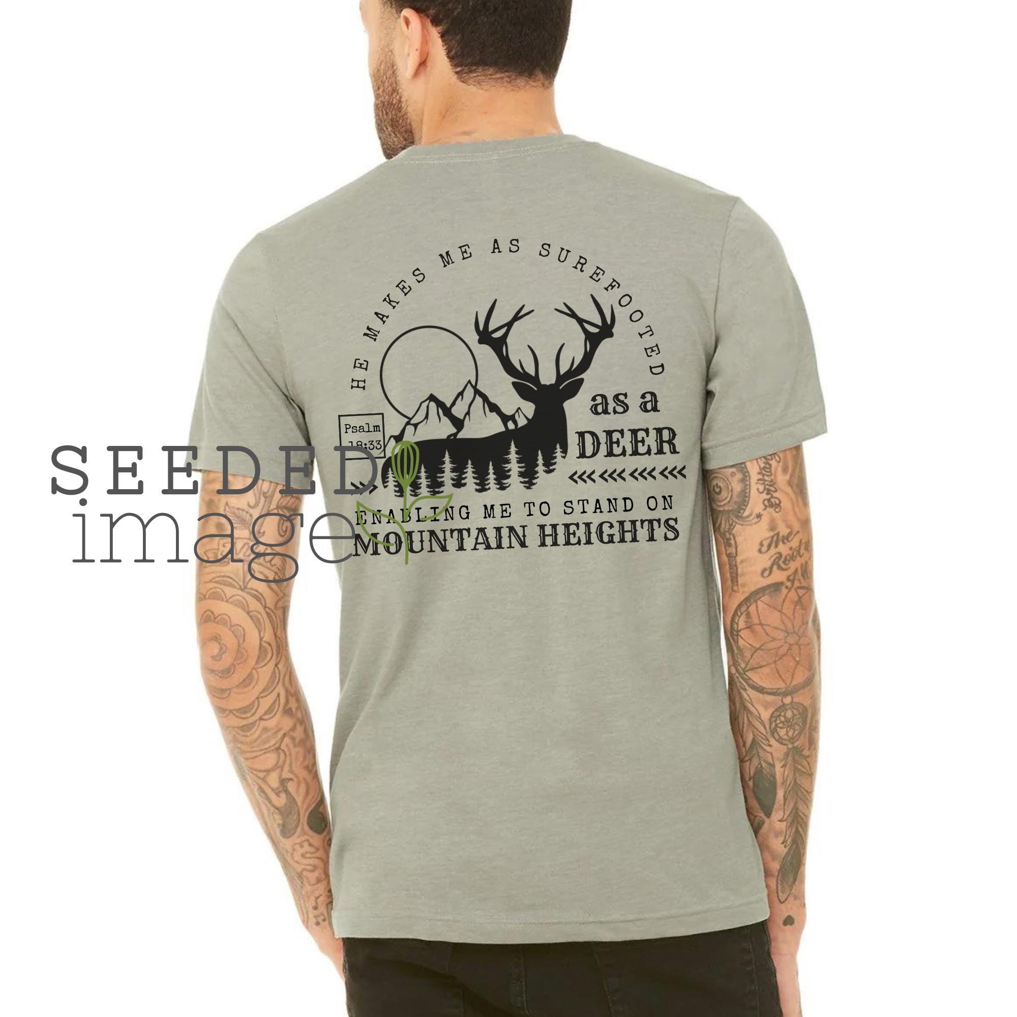 Surefooted as a Deer Christian SVG & PNG, Unisex Bible Verse Design ...