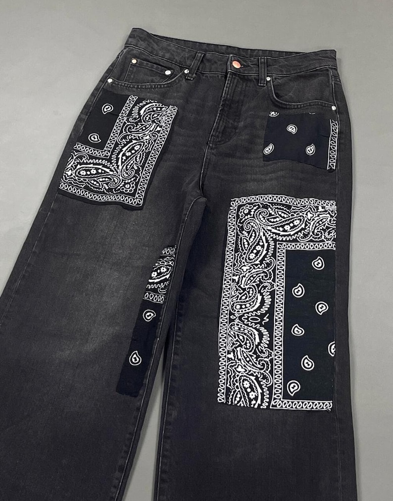 Baggy Fit Bandanna Jean, Special Baggy, Bandanna Patched, Streetstyle ...