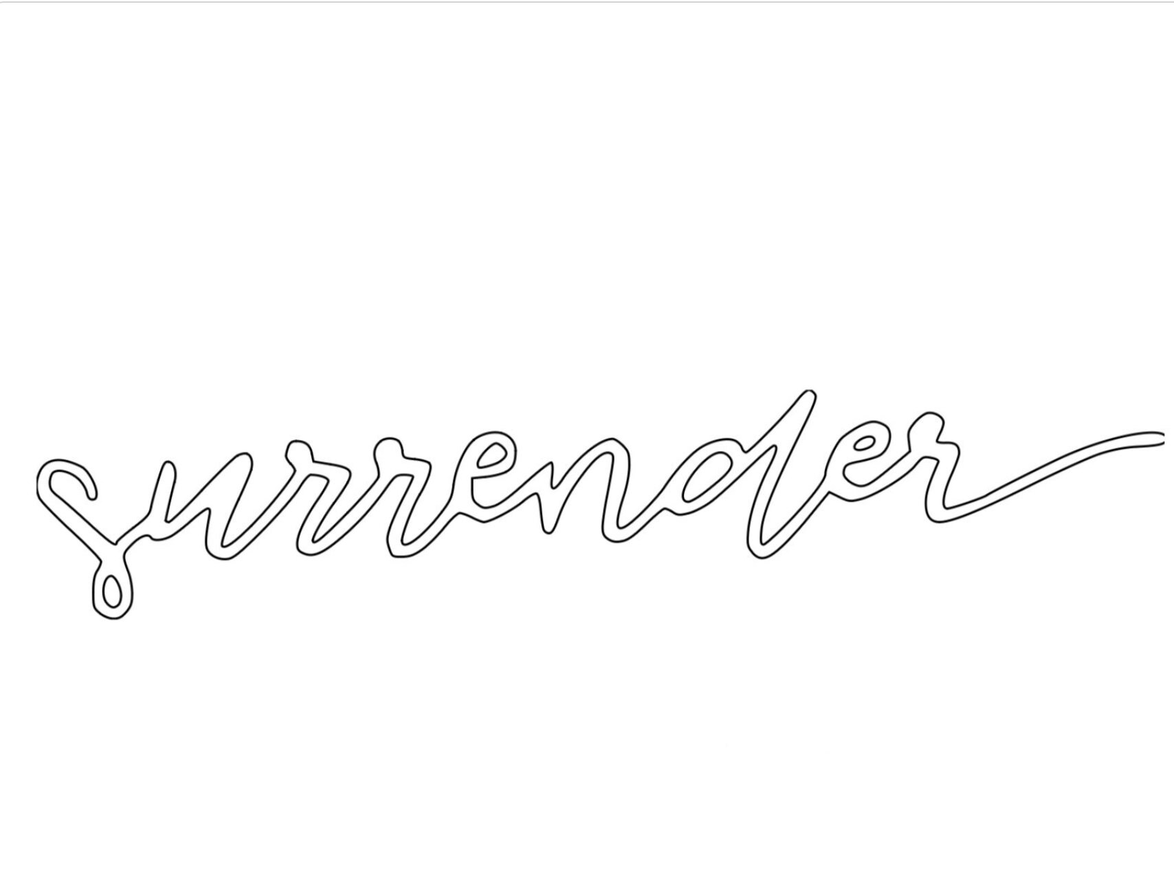 Surrender Temporary Tattoo - Etsy
