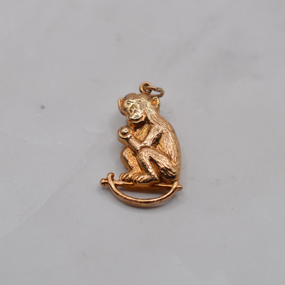 1960s Vintage Chester 9ct Gold Monkey Charm/pendant - Etsy