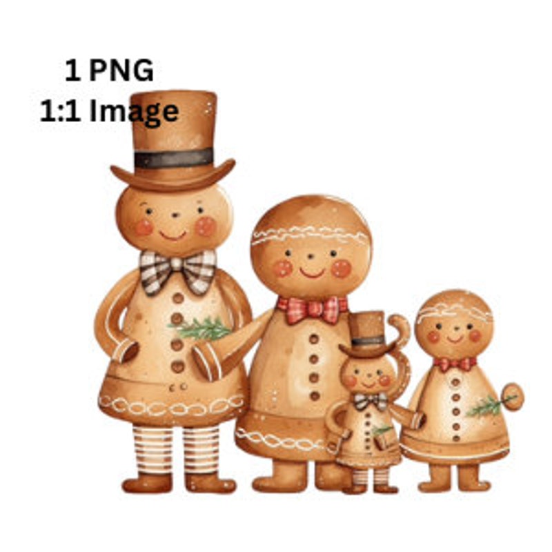 Gingerbread Family - Etsy
