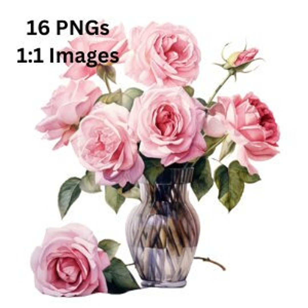 Rose Bouquet Vase Roses Bouquet PNG Roses Clip Art Roses PNG Bouquet ...