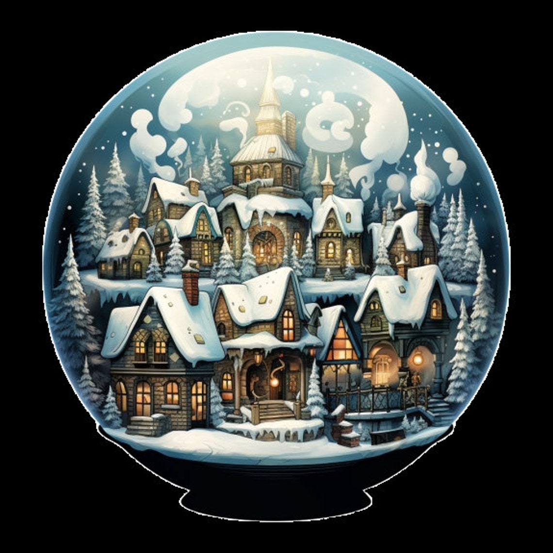 5 Snow Globe Clipart, Christmas Globe Clipart, Winter Scenery PNG ...