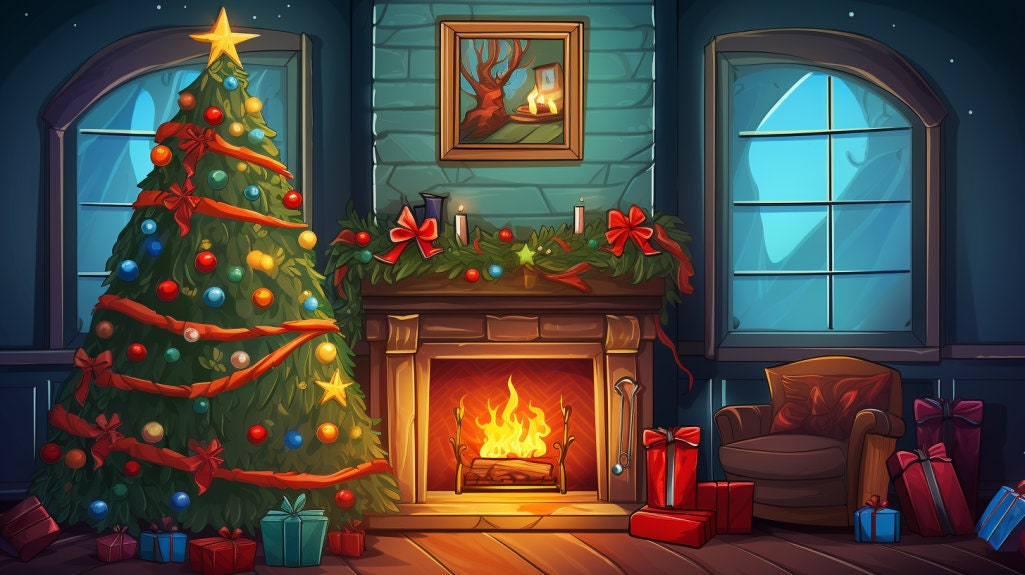 44 Christmas Scenery Drawings - Christmas Themed Drawing - Christmas ...