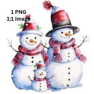 Drawing of Snowmen Family PNG Snowman Family Winter Family Winter ...