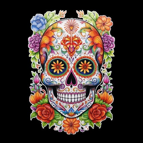 19 Sugar Skull Pngs Sugar Skull Floral Skulls Floral Designs Floral
