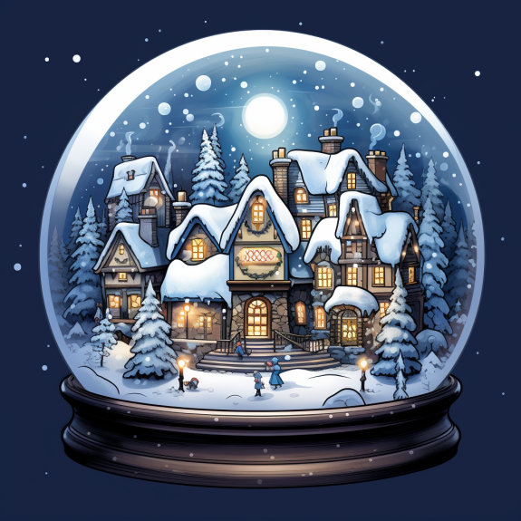 5 Snow Globe Clipart, Christmas Globe Clipart, Winter Scenery PNG ...