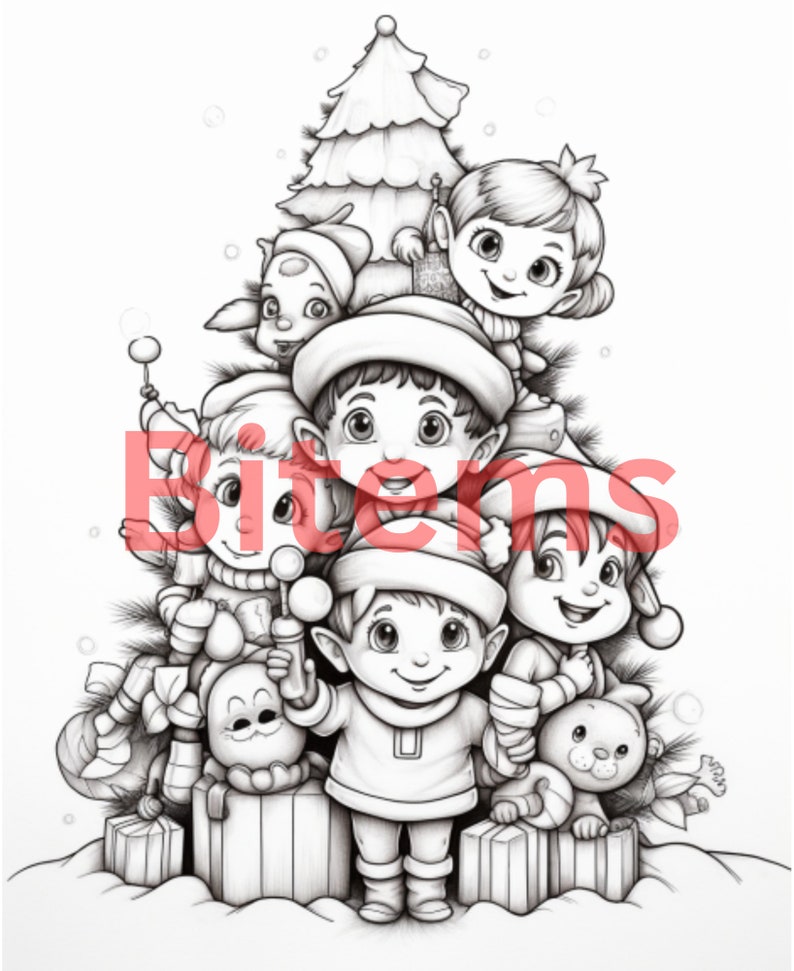 27 Kids Cartoon Christmas Coloring Pages Christmas Themed Printable ...