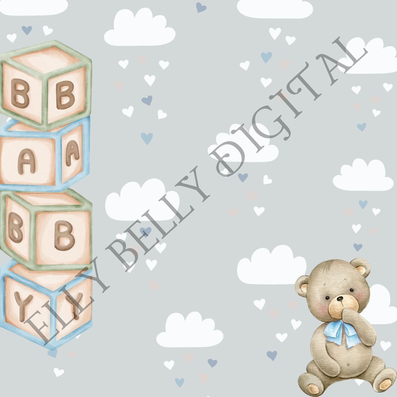 Baby Boy Scrapbook Paper, Seamless Patterns (digital Paper) - Etsy