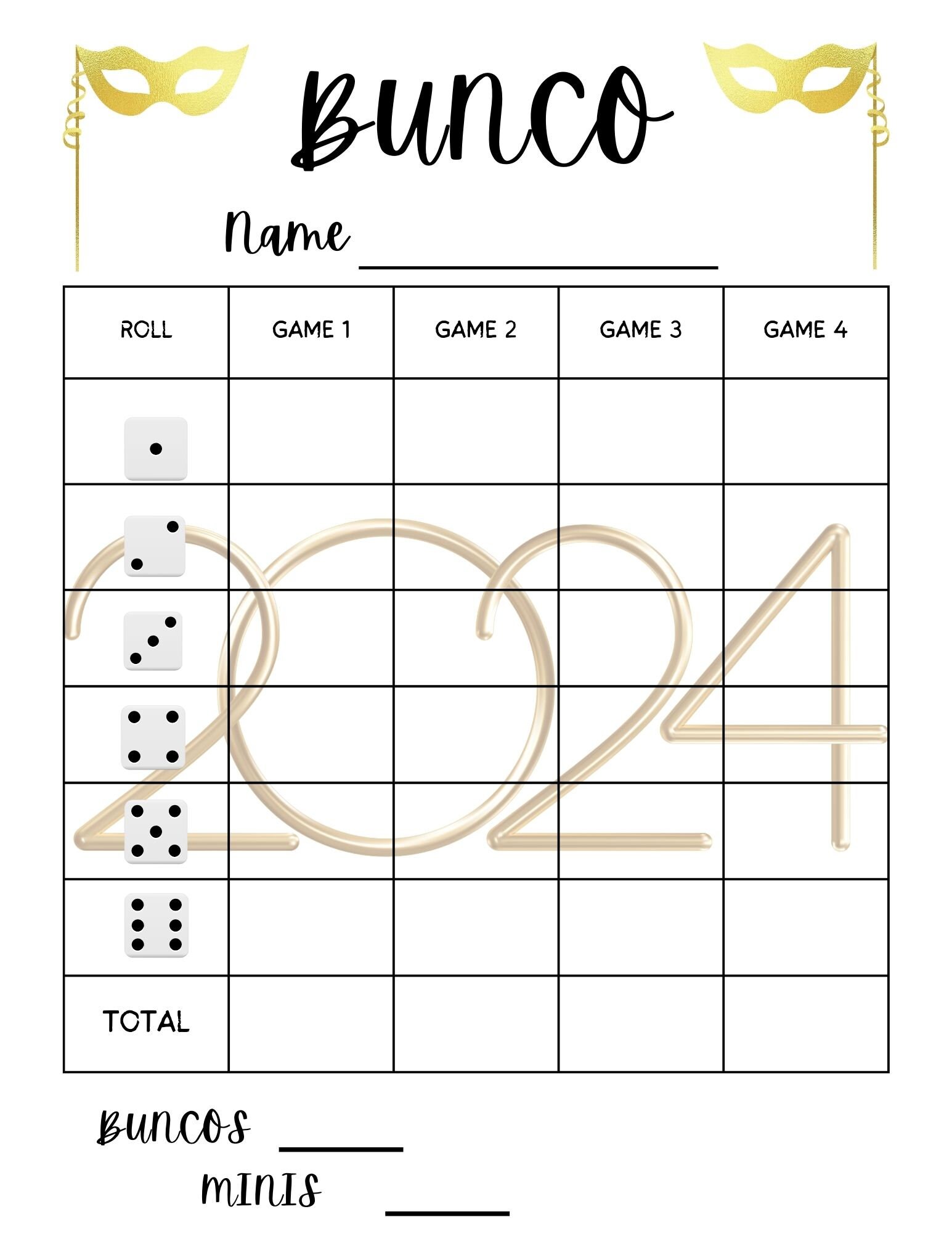 Festive Bunco Fun, Holiday Dice Game for New Years Cheer! - Etsy