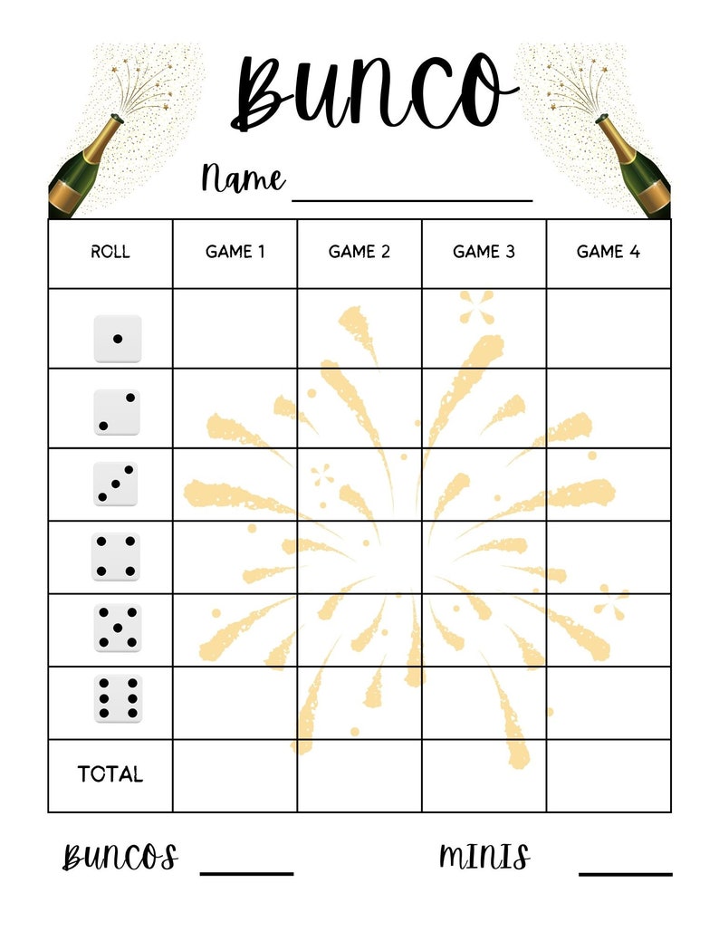 Festive Bunco Fun, Holiday Dice Game for New Years Cheer! - Etsy