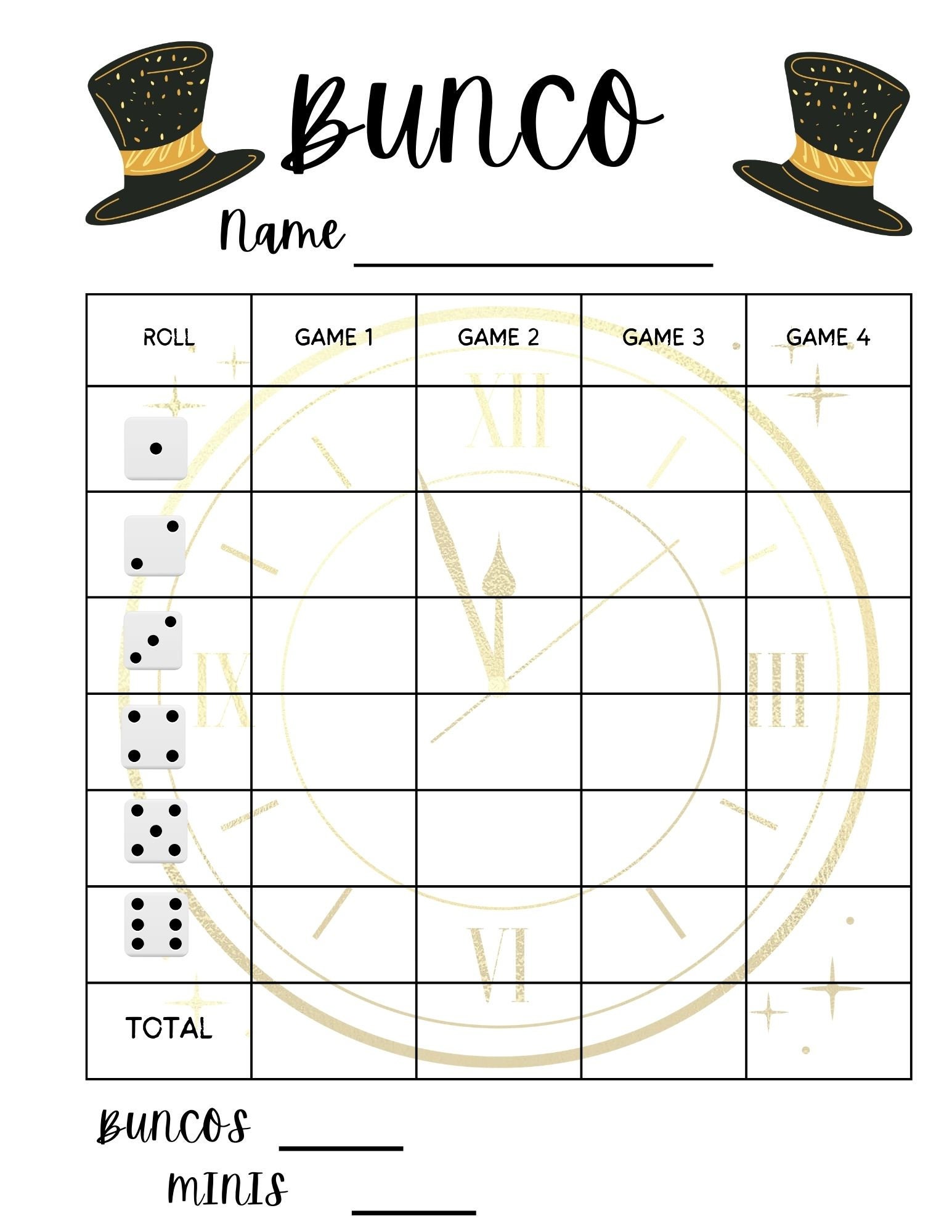 Festive Bunco Fun, Holiday Dice Game for New Years Cheer! - Etsy