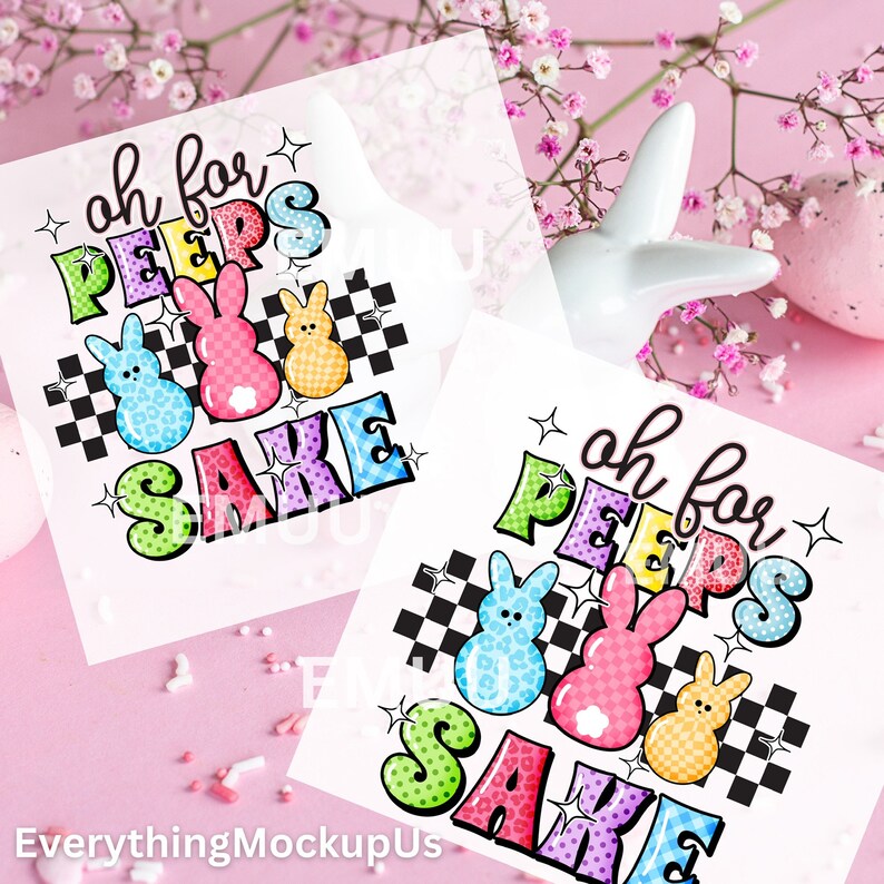 Direct to Film Mockup Bundle, DTF Wood Mock-ups, Easter DTF Transfer ...