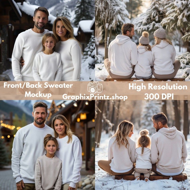 Family Mockup Bundle,family Model Mockup, Sweater Mockup, Parents and ...