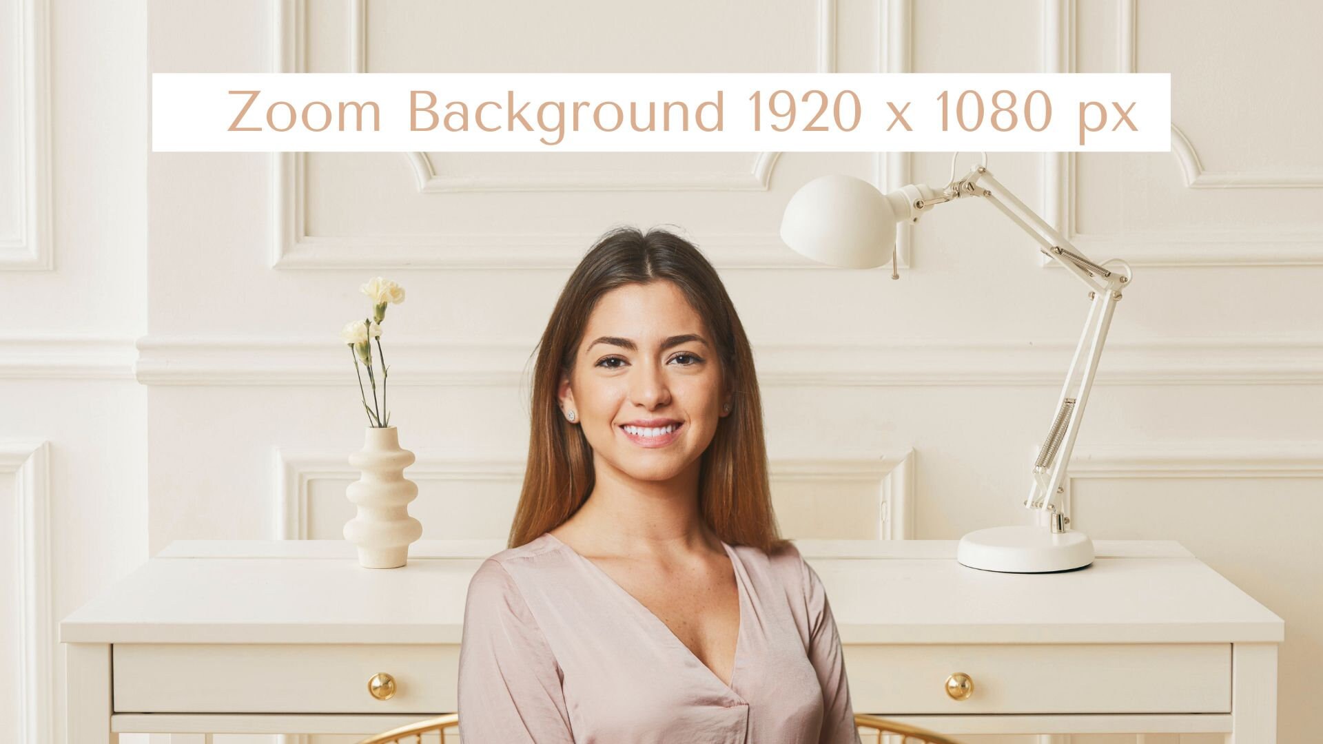 White Accent Wall Virtual Background for Meetings, Zoom Call ...