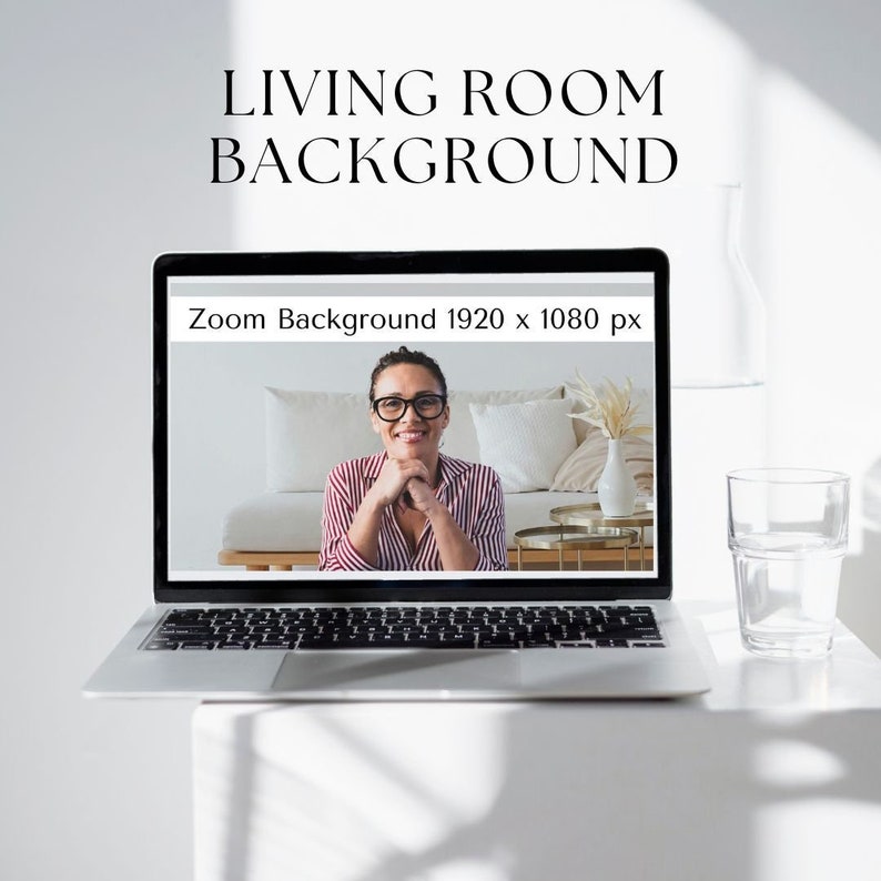 Living Room Couch Virtual Background for Meetings, Zoom Call ...