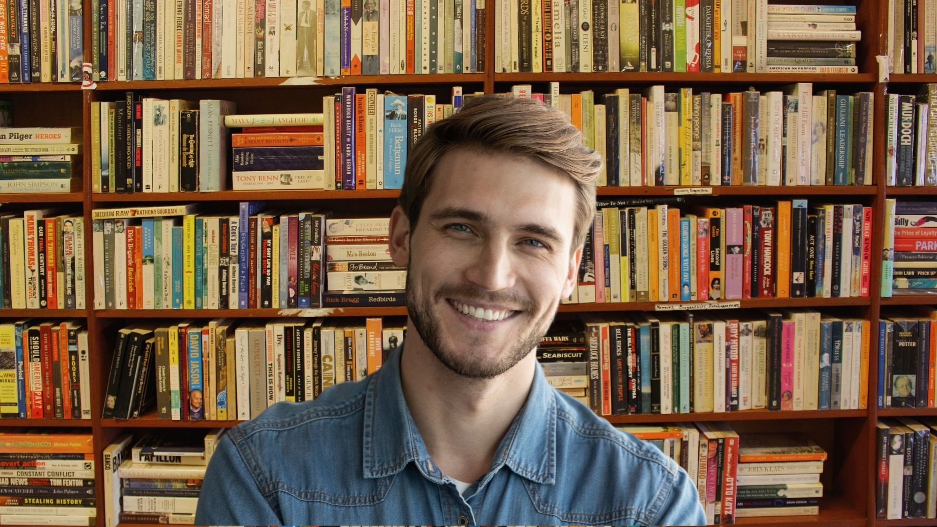 Classic Bookshelf Virtual Background for Meetings, Zoom Call ...