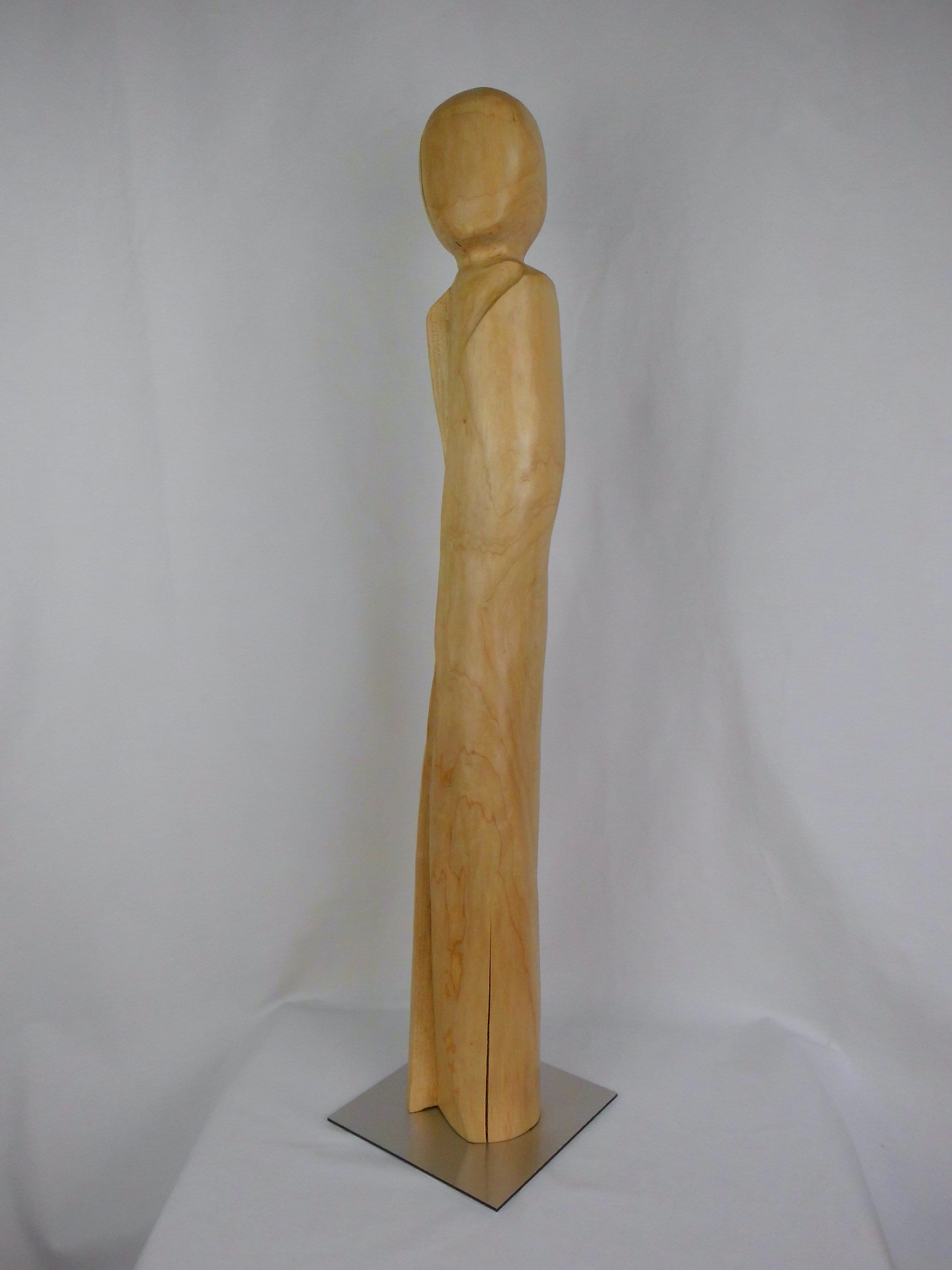 Skulptur aus Holz, Ahorn, Statue aus Holz, menschliche Figur ...