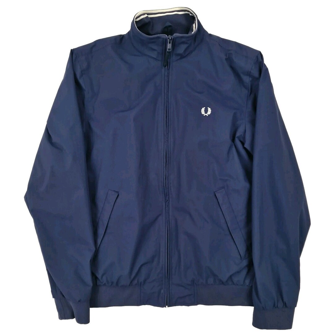 Fred Perry Bomber Jacket Blue Men's Small - Etsy