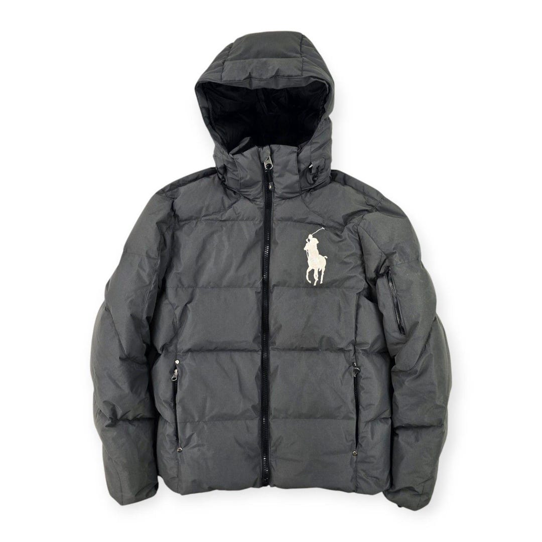 Polo Ralph Lauren Big Pony Tyrol Down Puffer Jacket Grey Men's Small - Etsy