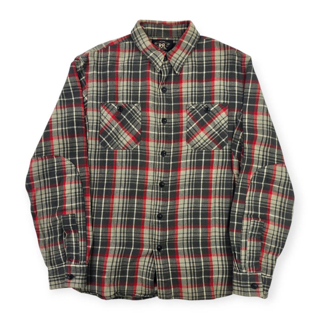 RRL Ralph Lauren Thick Flannel Checkered Shirt Men's Medium - Etsy