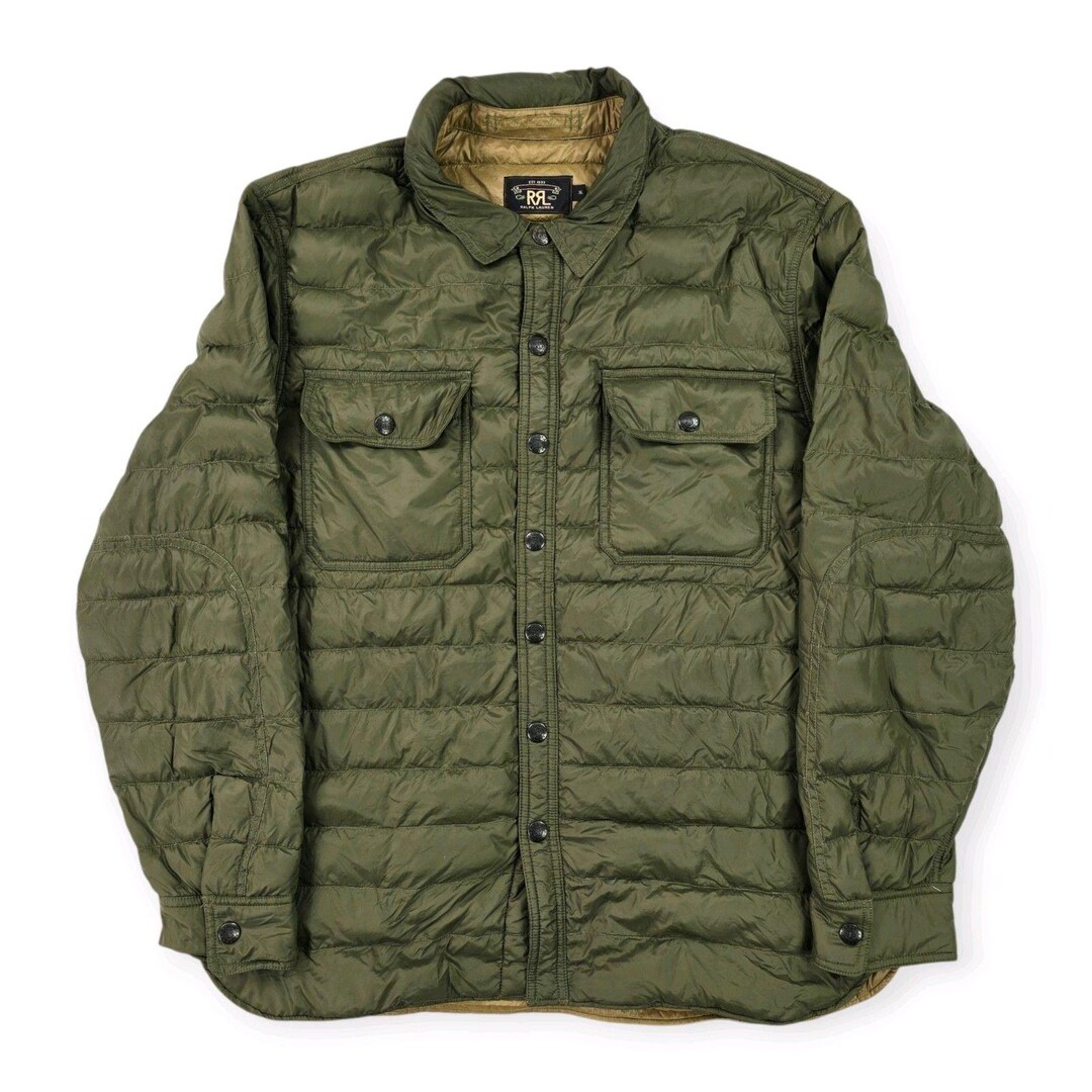 RRL Double RL Ralph Lauren Down Puffer Shirt Jacket Green Men's XL - Etsy