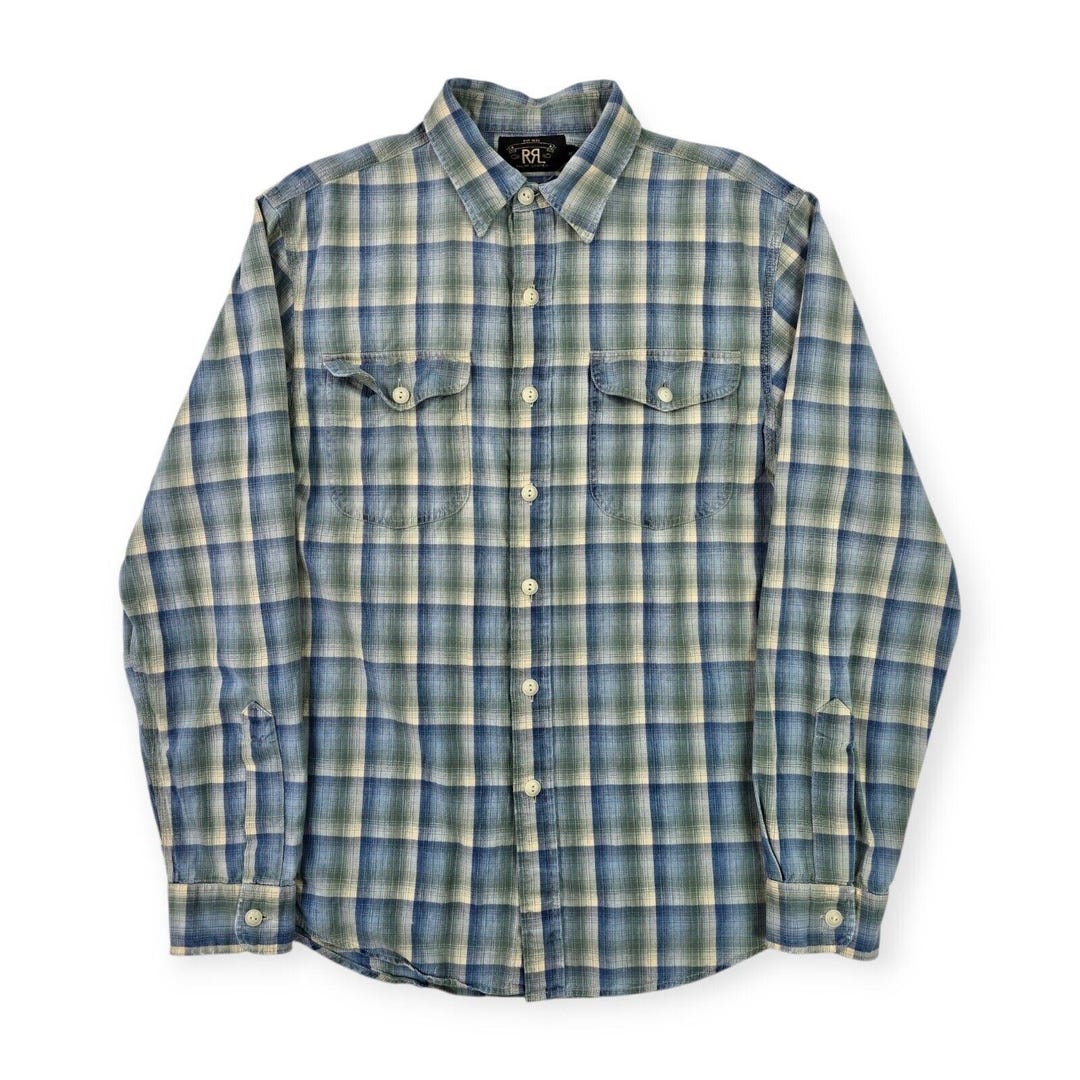 RRL Ralph Lauren Twill Checkered Work Shirt Men's Medium - Etsy
