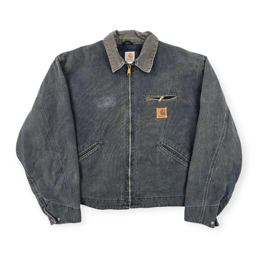 Carhartt Detroit J97 PTL Vintage Blanket Lined Workwear Jacket Grey Men's XXL - Etsy
