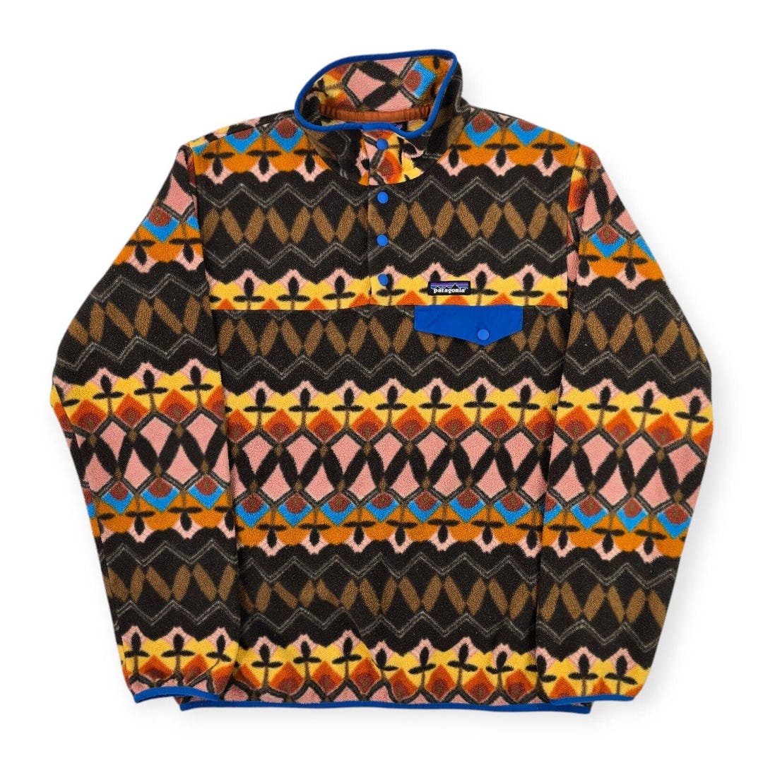 Patagonia Synchilla Snap-t Crazy Pattern Fleece Women's Large - Etsy