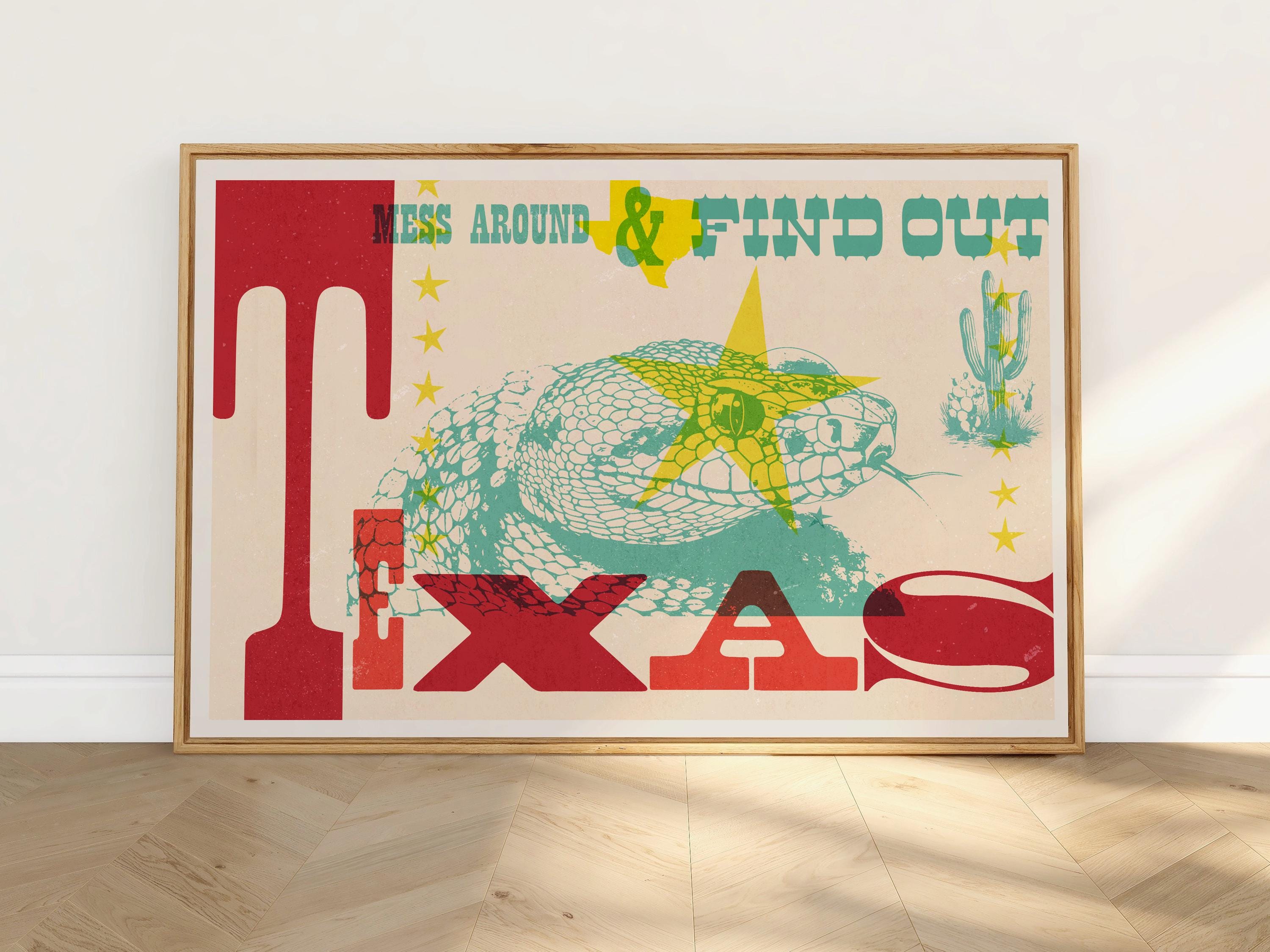 Texas Horizontal Poster - Etsy
