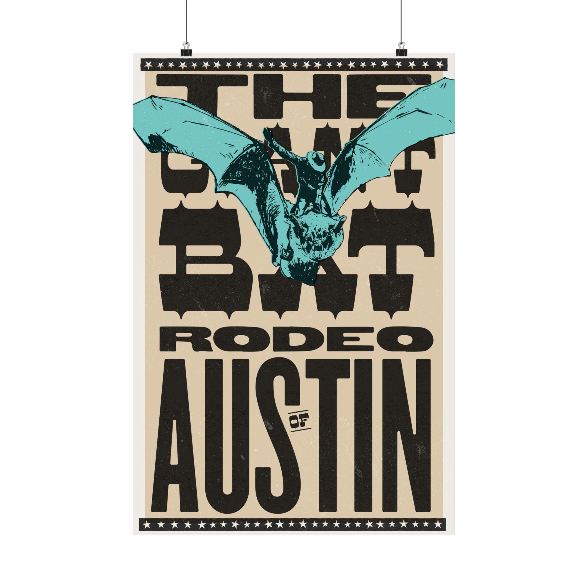 Austin Bat Rodeo Poster 2 Alt Color - Etsy