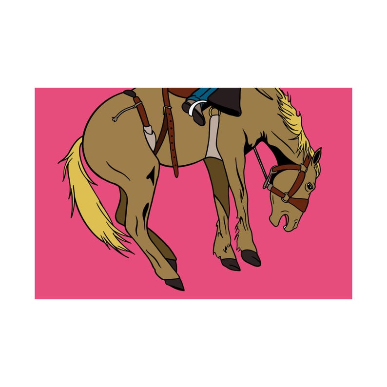 Bucking Bronco Art Print - Etsy