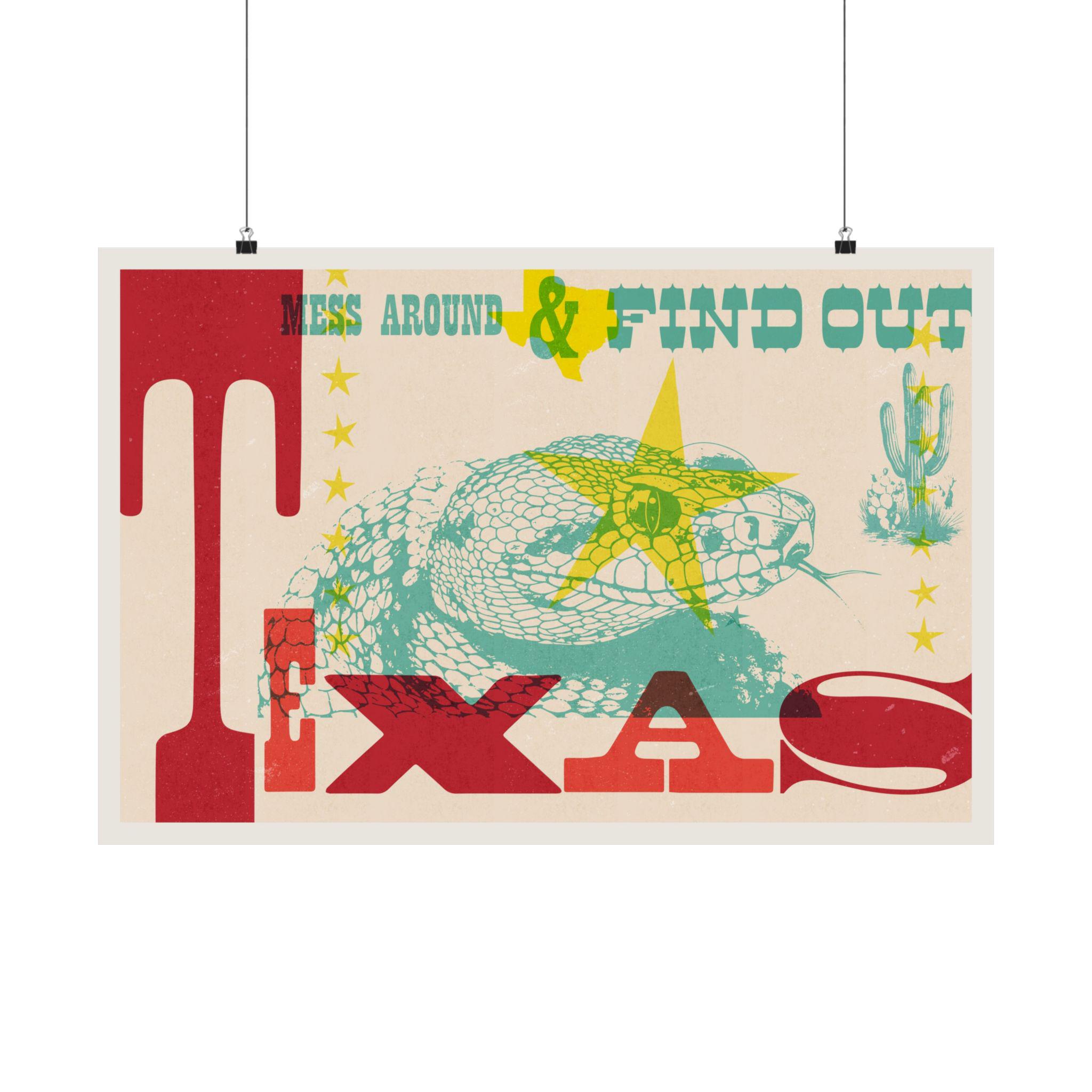 Texas Horizontal Poster - Etsy