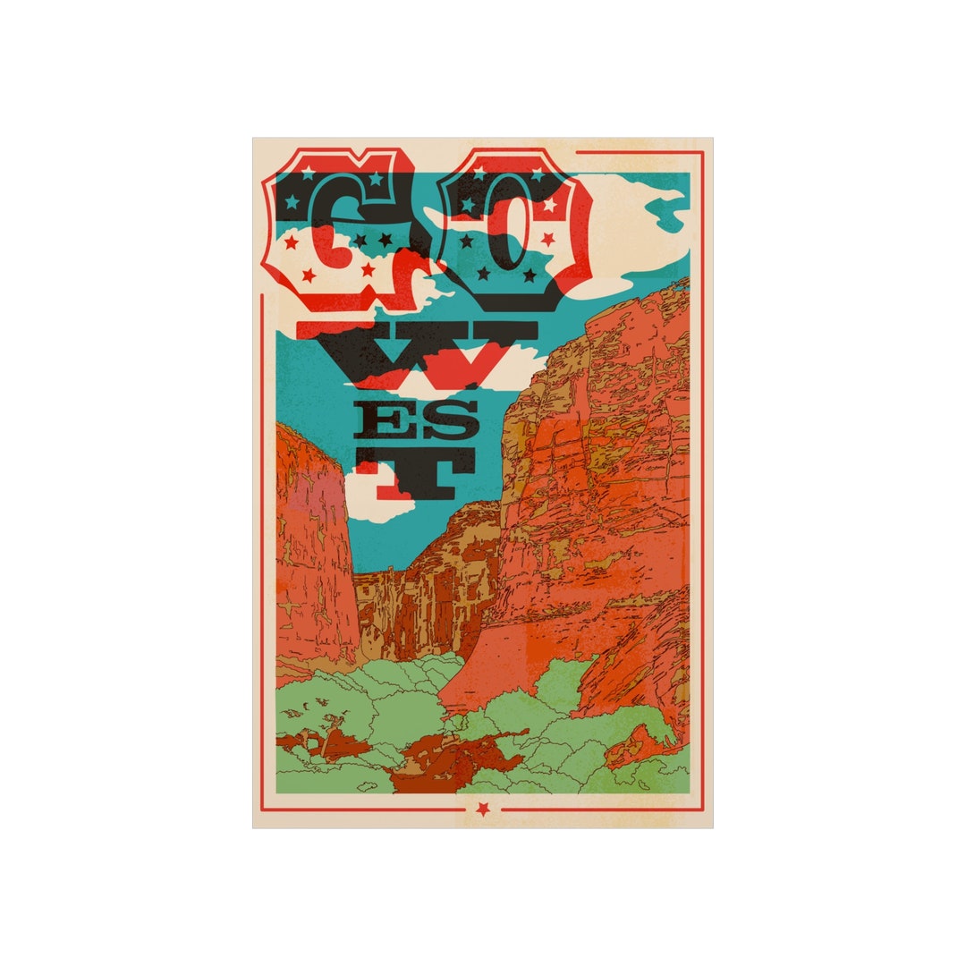 Go West Poster - Etsy