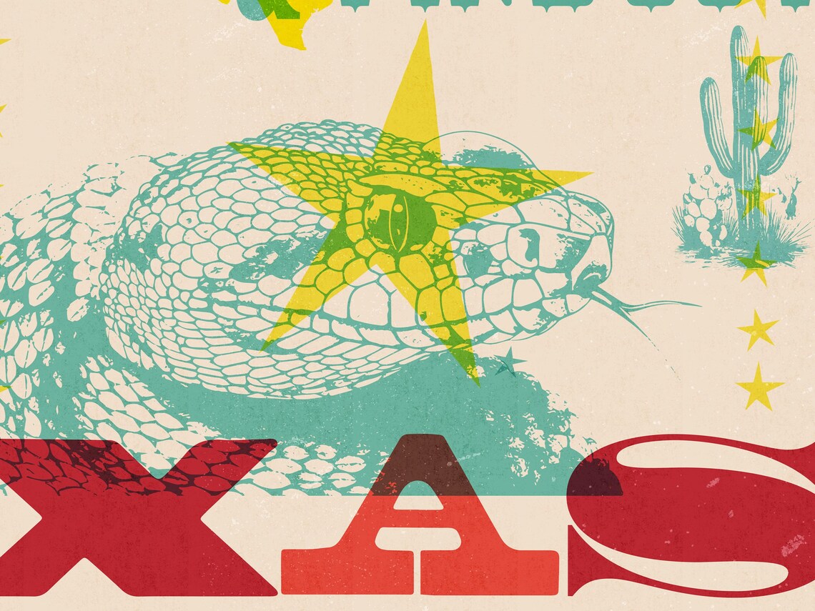 Texas Horizontal Poster - Etsy