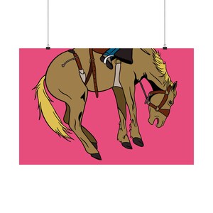 Bucking Bronco Art Print - Etsy