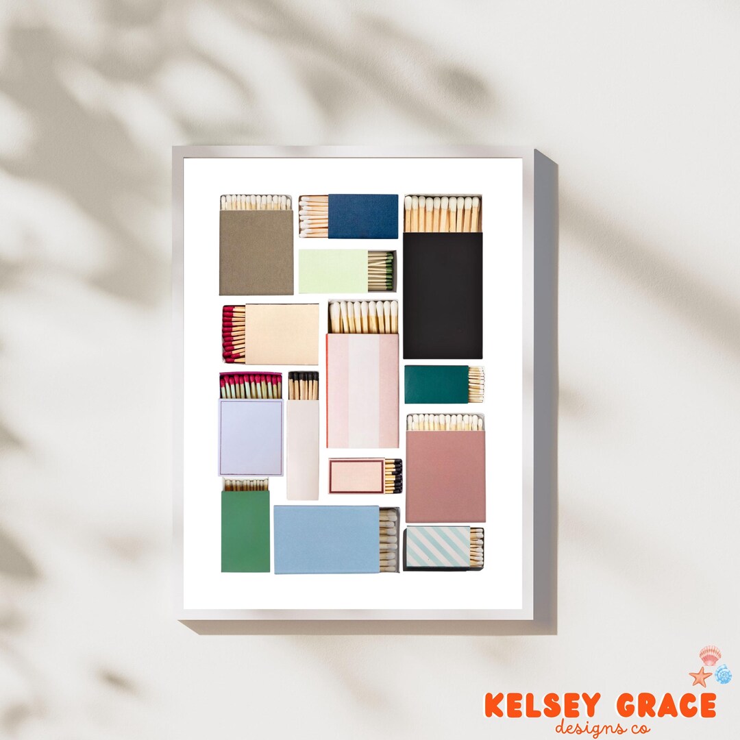 Blank Matchbox Print | Digital Matchbox Print | DIY Matchbox Collage ...