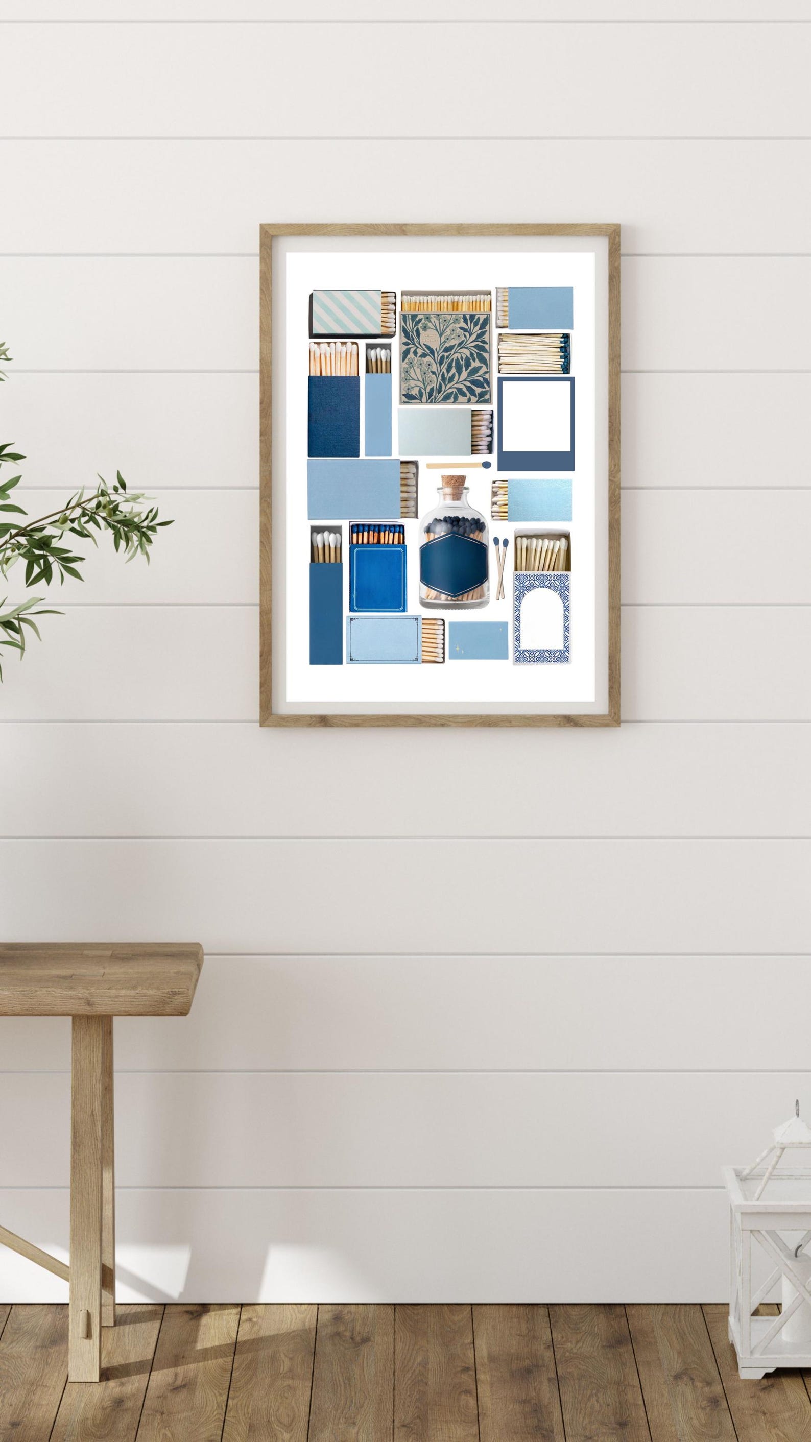 Blank Matchbox Print | Blue and White Matchbox Print | DIY Matchbox ...