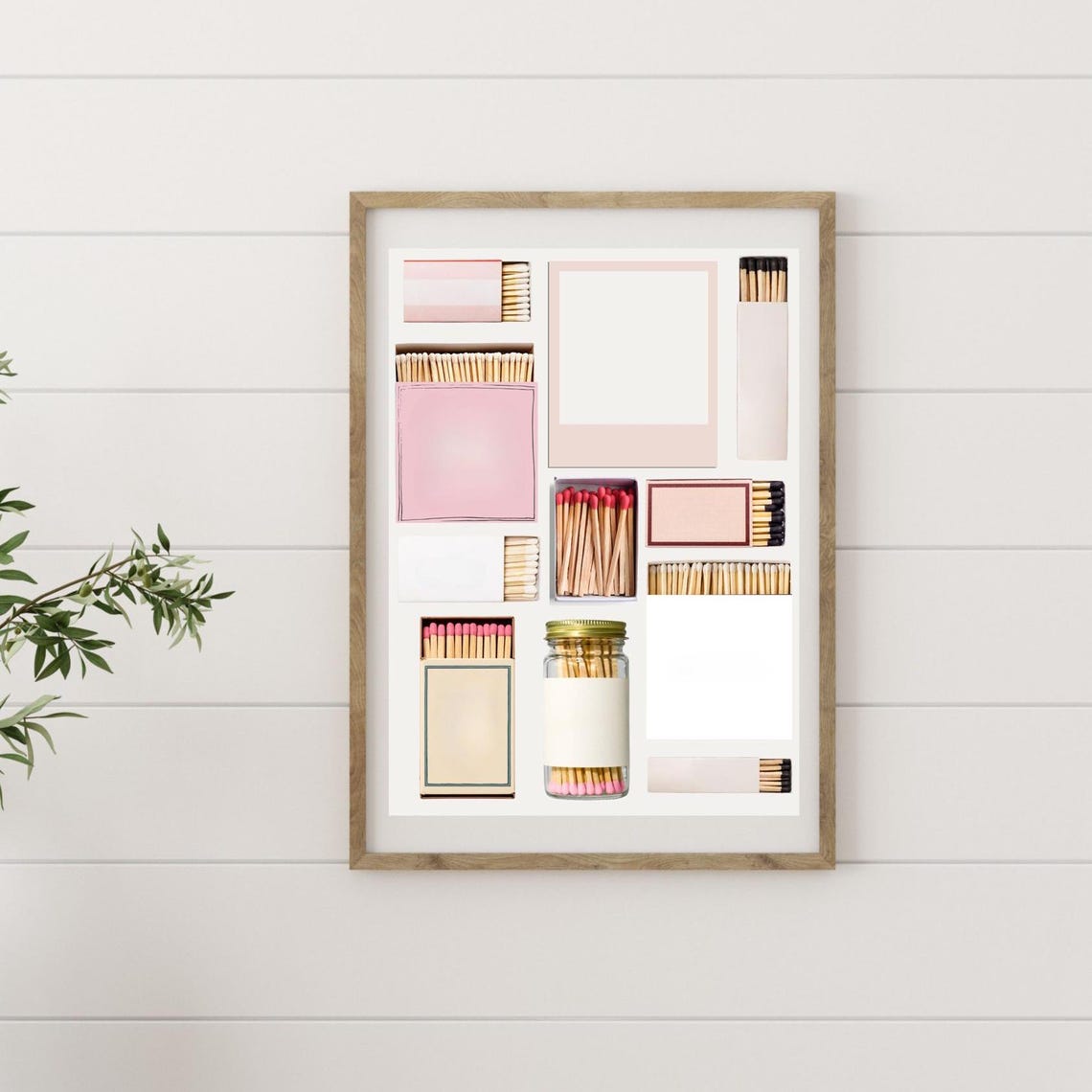 Blank Matchbox Print | Pink and White Matchbox Print | DIY Matchbox ...