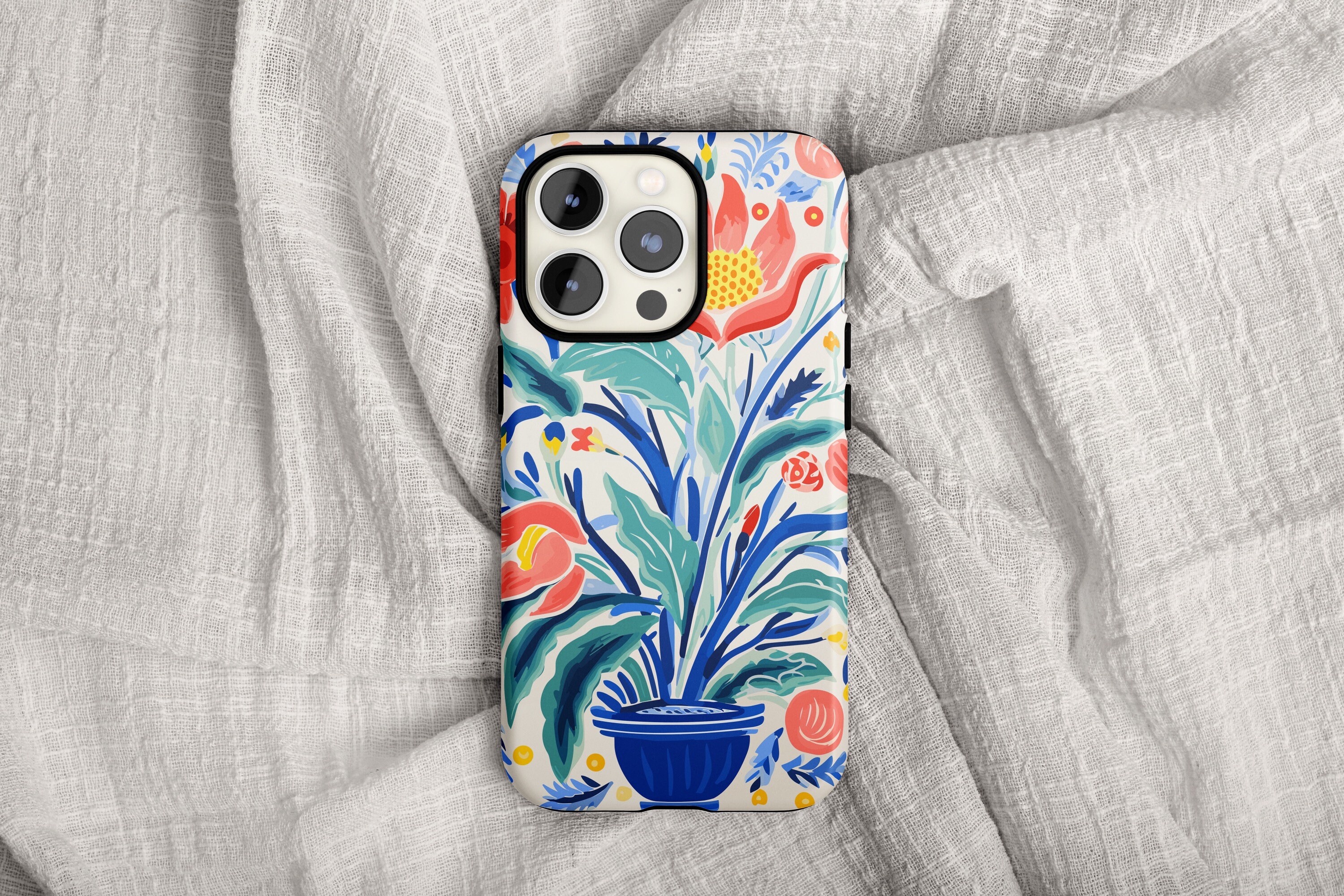 Mediterranean Flowers Italian Maiolica Phone Case Luxury - Etsy