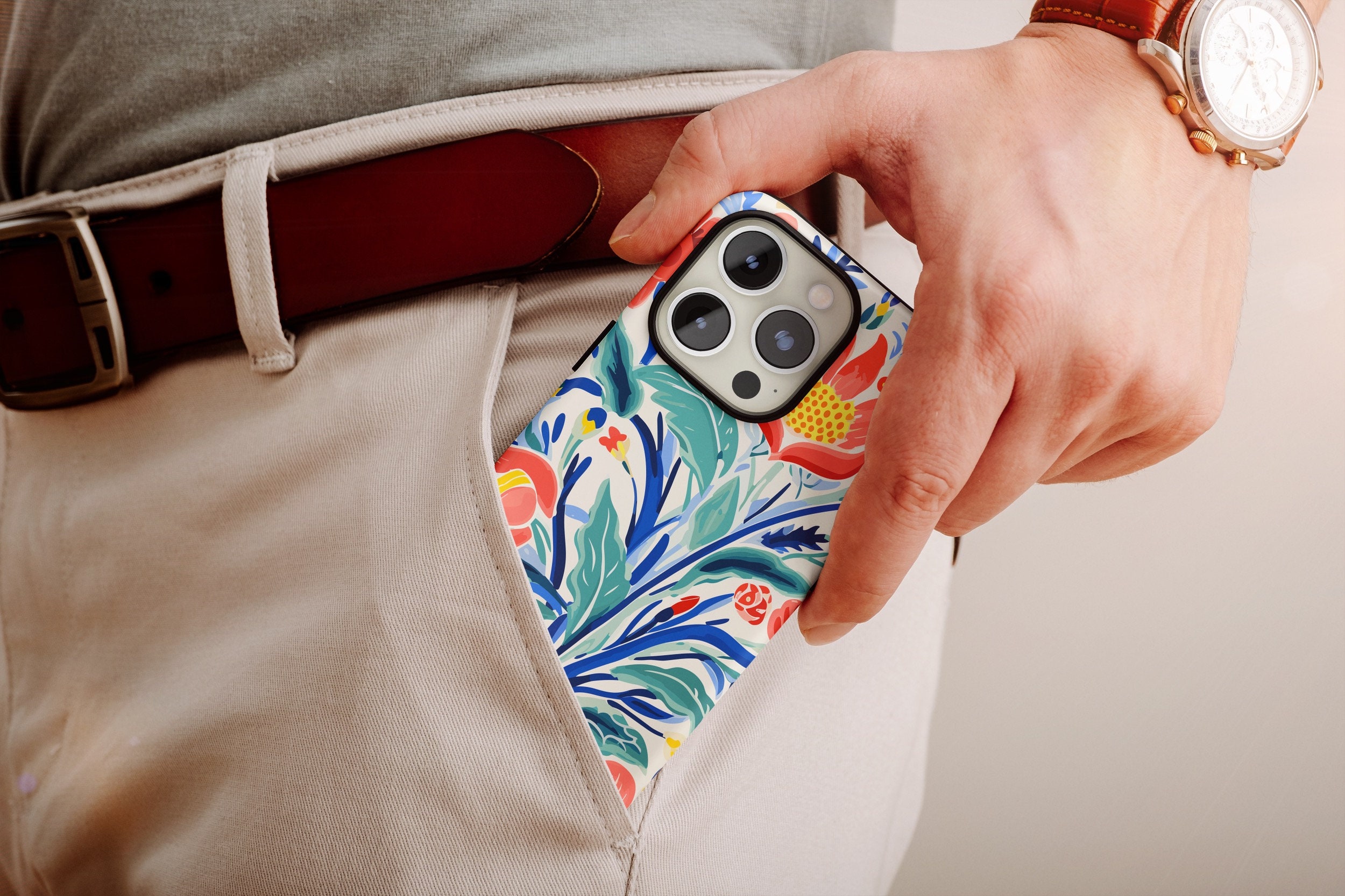 Mediterranean Flowers Italian Maiolica Phone Case Luxury - Etsy