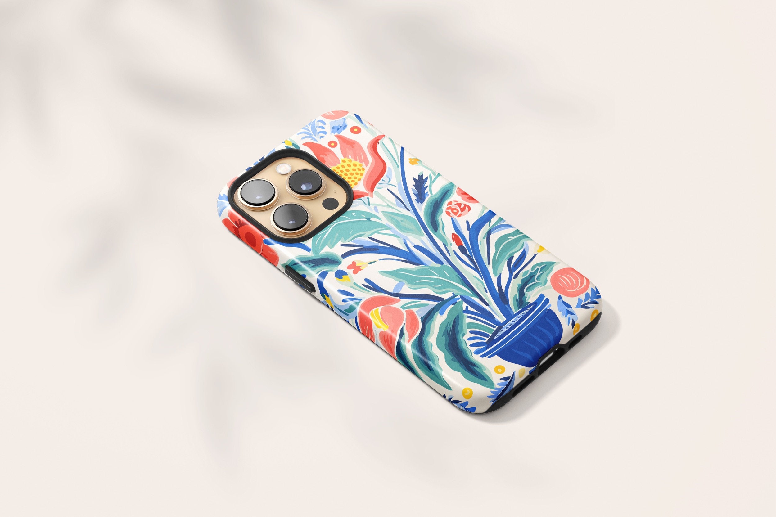Mediterranean Flowers Italian Maiolica Phone Case Luxury - Etsy