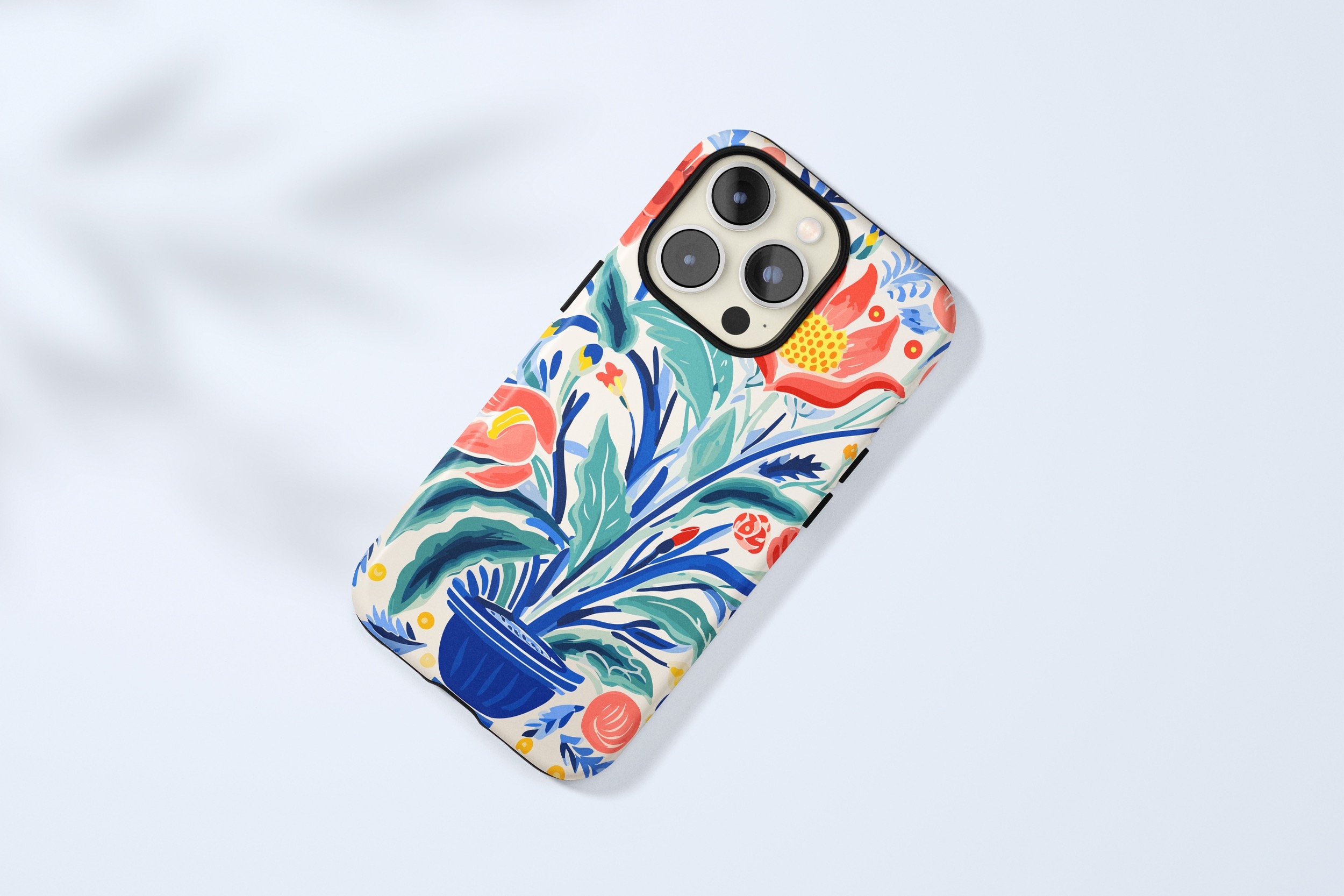 Mediterranean Flowers Italian Maiolica Phone Case Luxury - Etsy