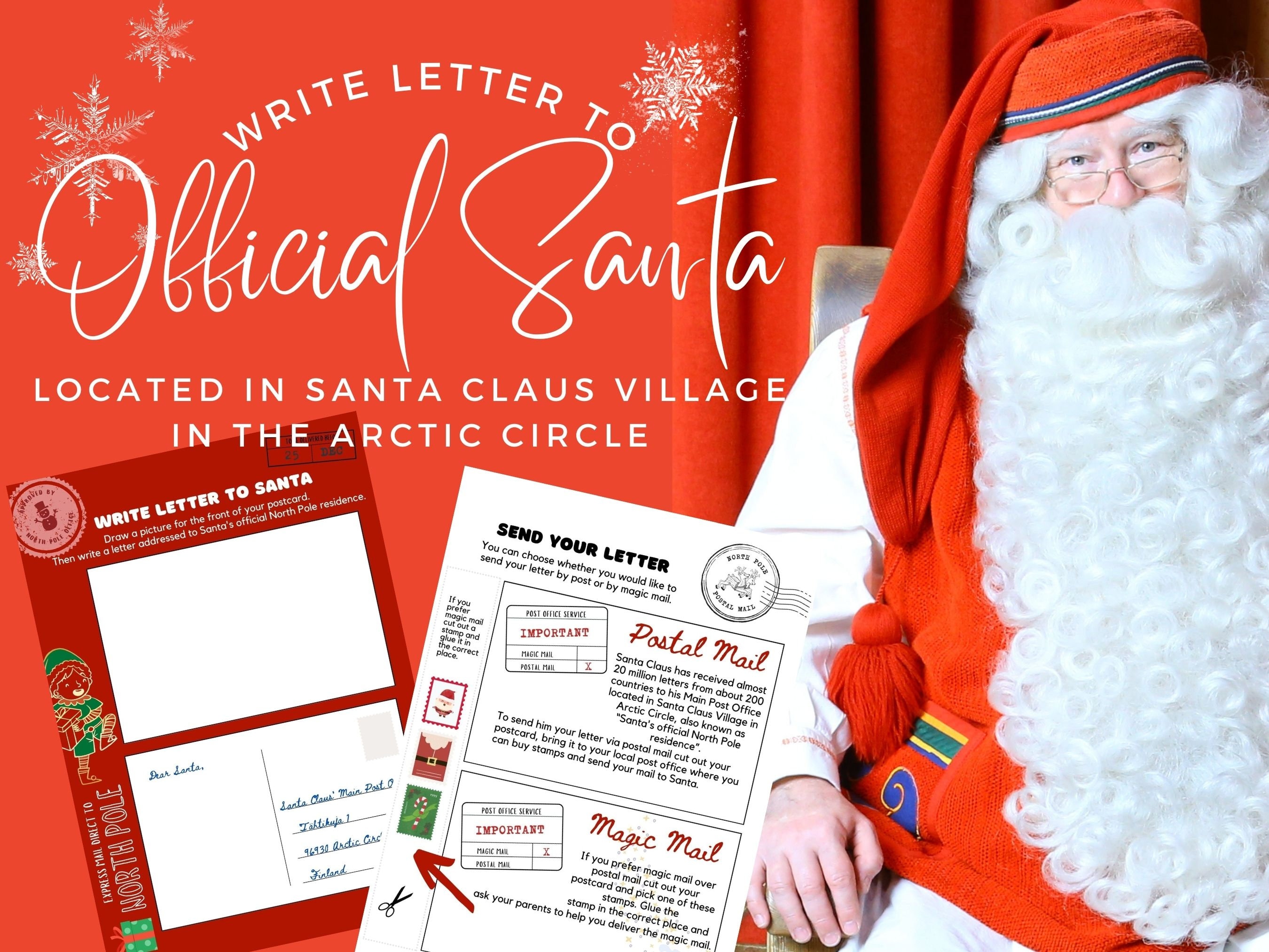 Letter to Official Santa Claus PRINTABLE / Kids Letter to Santa / Santa ...
