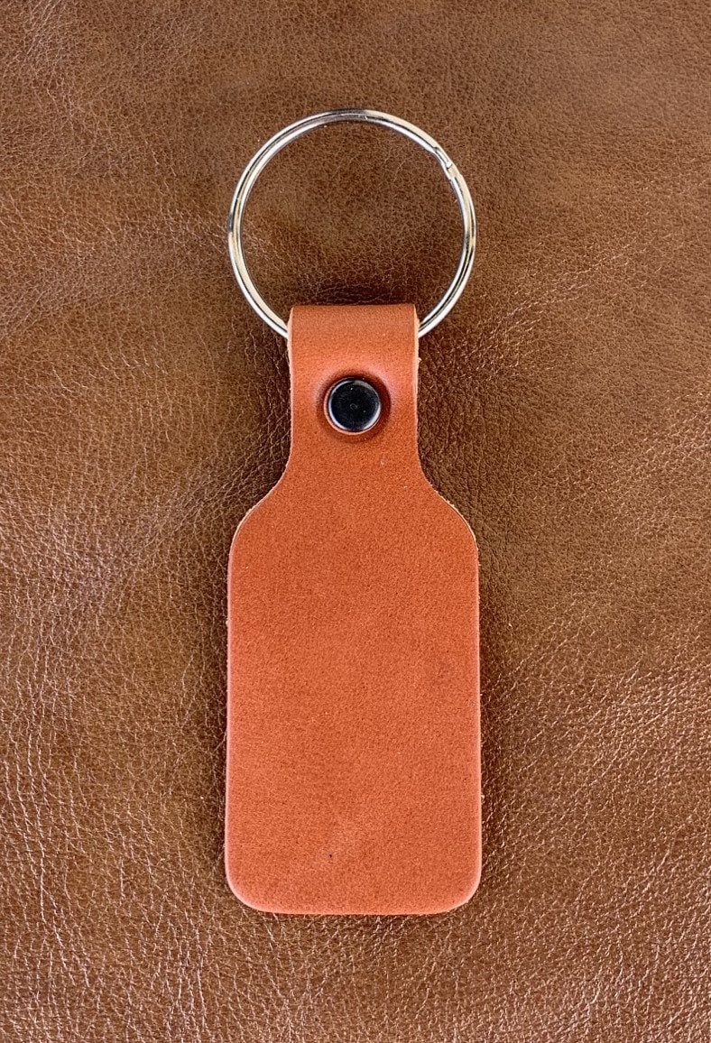 Blank Leather Key Fob With Divot Tool, Leather Keyring for Laser ...