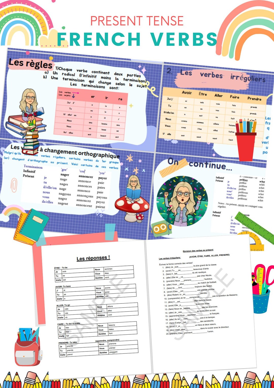 Complete French Verb Lesson! - Etsy