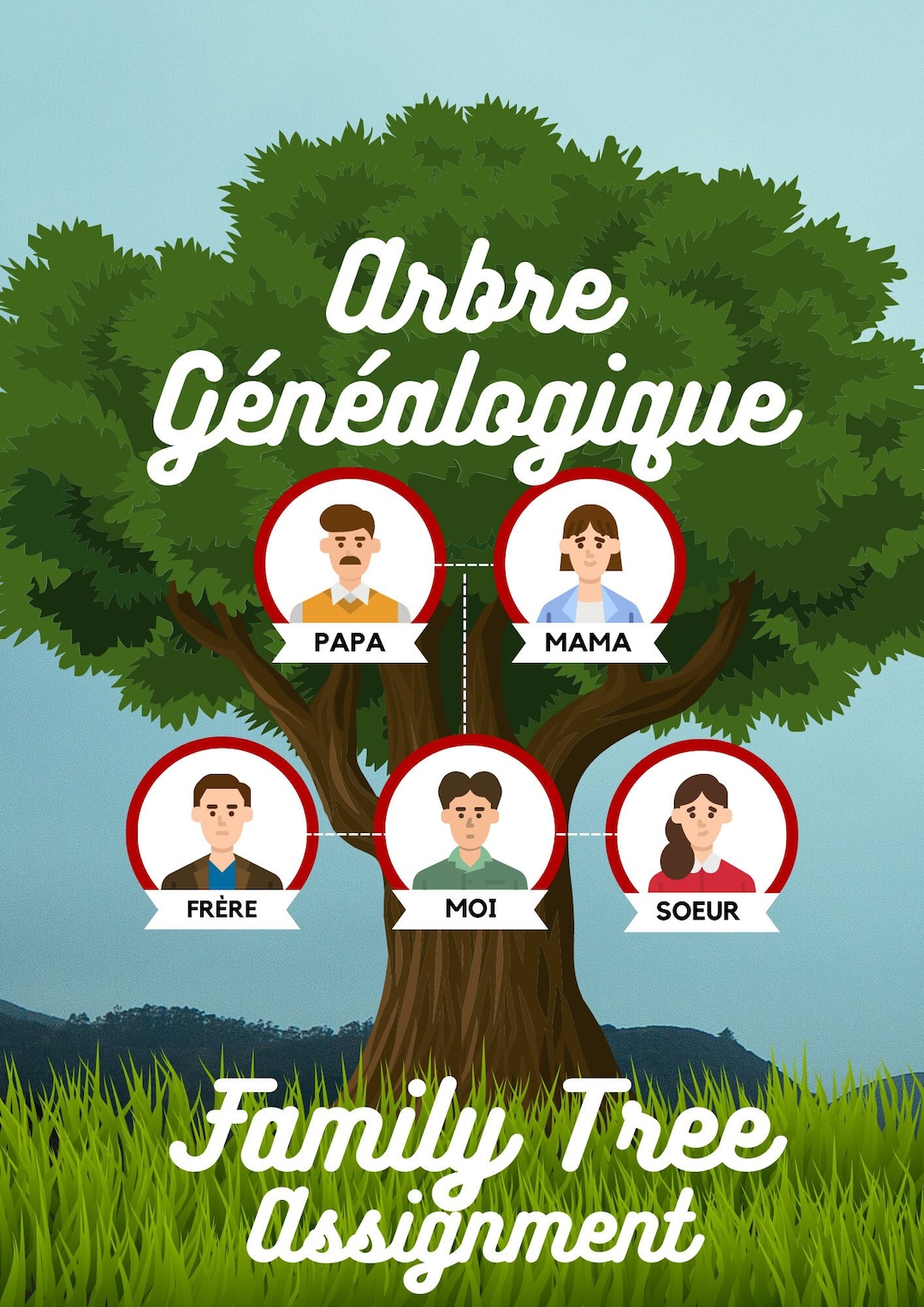 French Project- Family Tree - Office & School Supplies - Etsy
