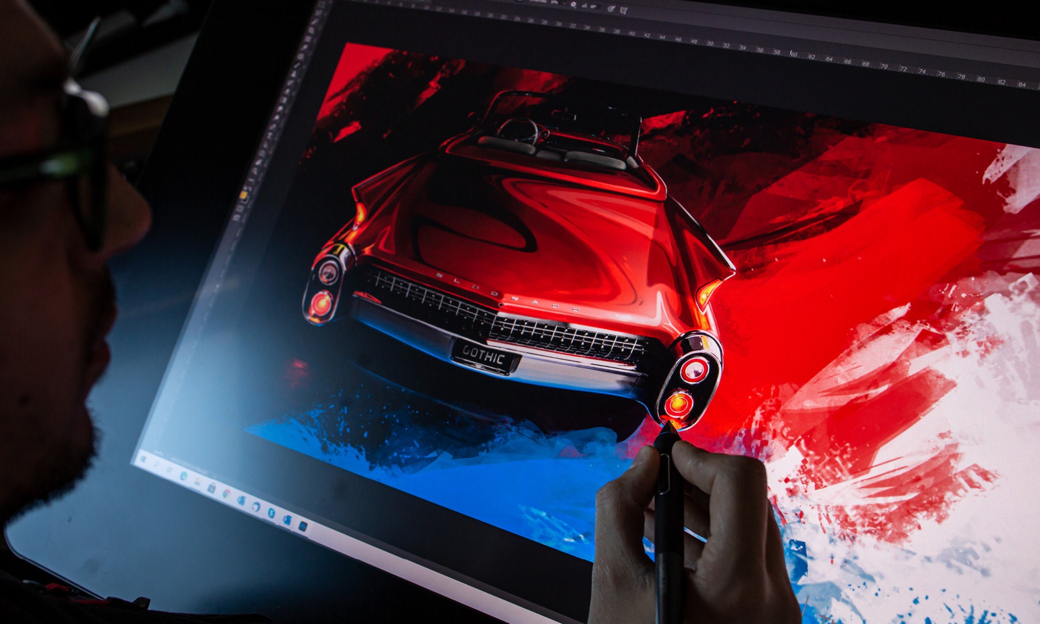 Cadillac Eldorado Artwork by Andrea Invernizzi - Modern Wall Art ...