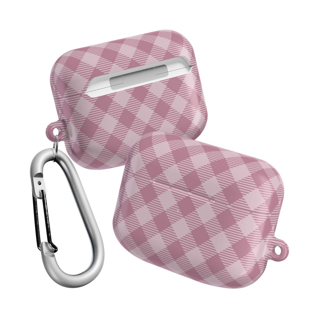 Chic Pink Plaid AirPod Case - Personalized AirPod Pro Case, Trendy Cute ...
